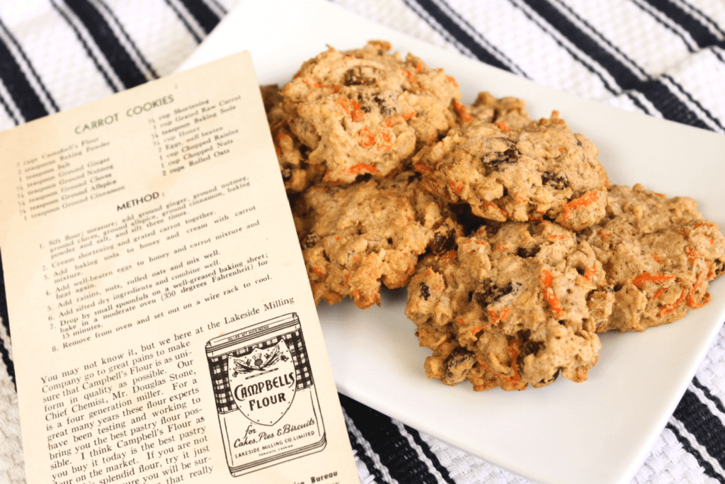 Vintage Recipe Carrot Cookies