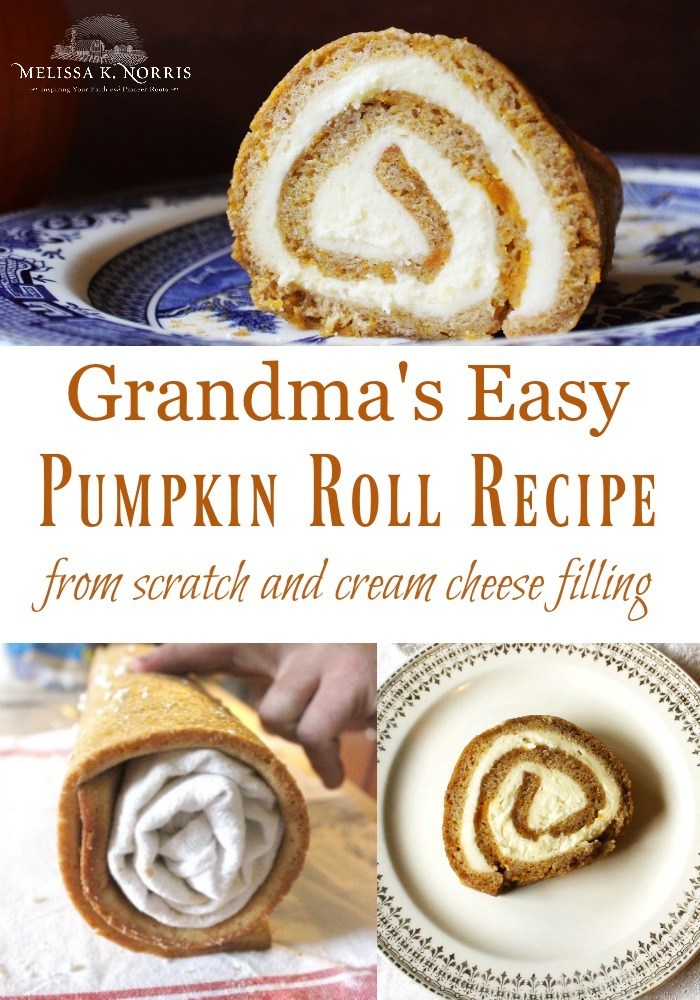 Pumpkin Roll Recipe from Grandma with Fresh Pumpkin