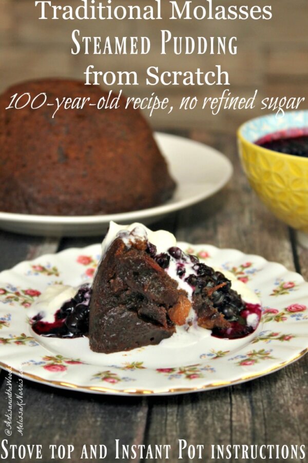 Old-fashioned Blueberry Pudding Recipe with Rosewater Sauce - Melissa K ...