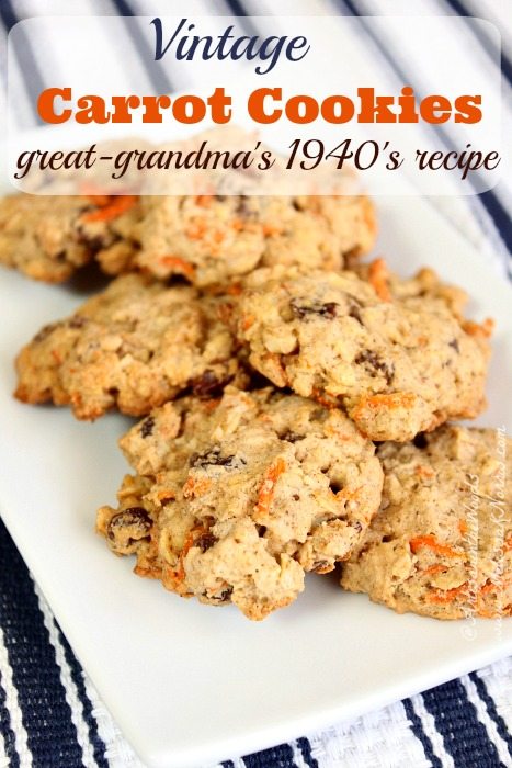 Vintage Recipe Carrot Cookies